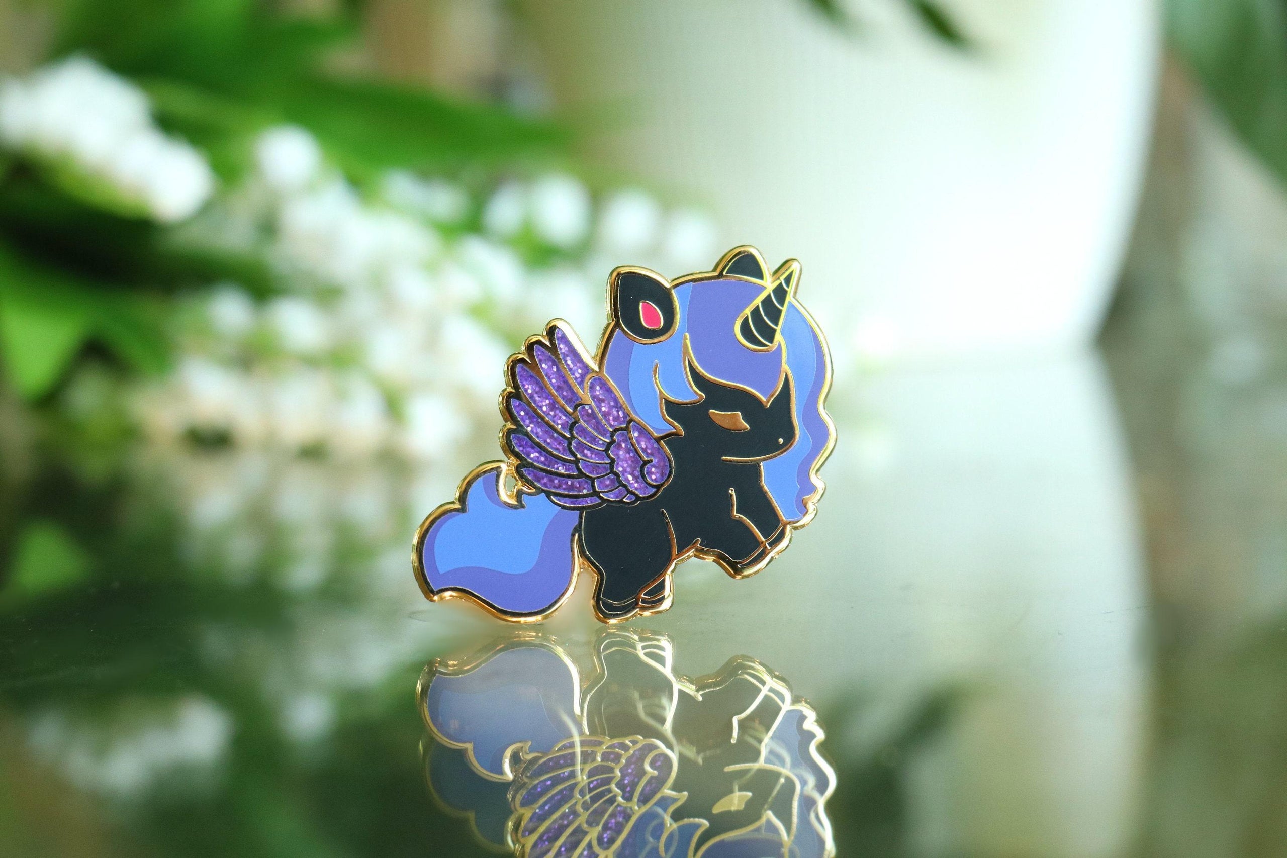 Dark Alicorn Mini Myths Enamel Pin | Time & Fables
